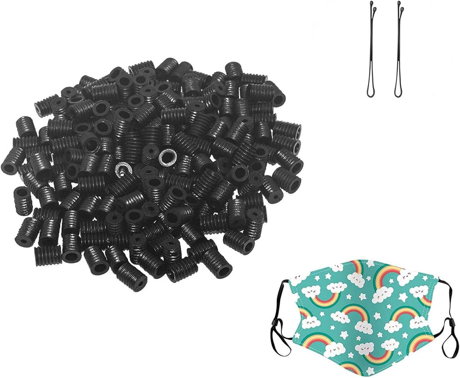 Amazon.com: Cord Locks Silicone Toggles for Drawstrings, 100 Pcs Black ...