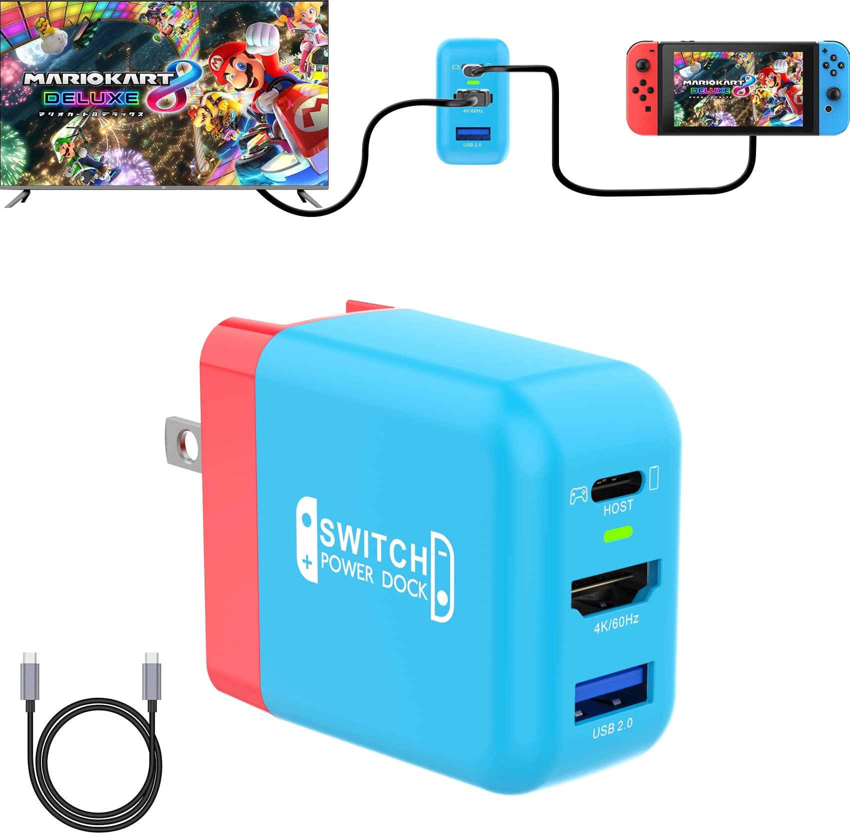 Amazon.com: TreasLin Switch Dock, PD 36W USB-C/HDMI Switch Adapter or ...