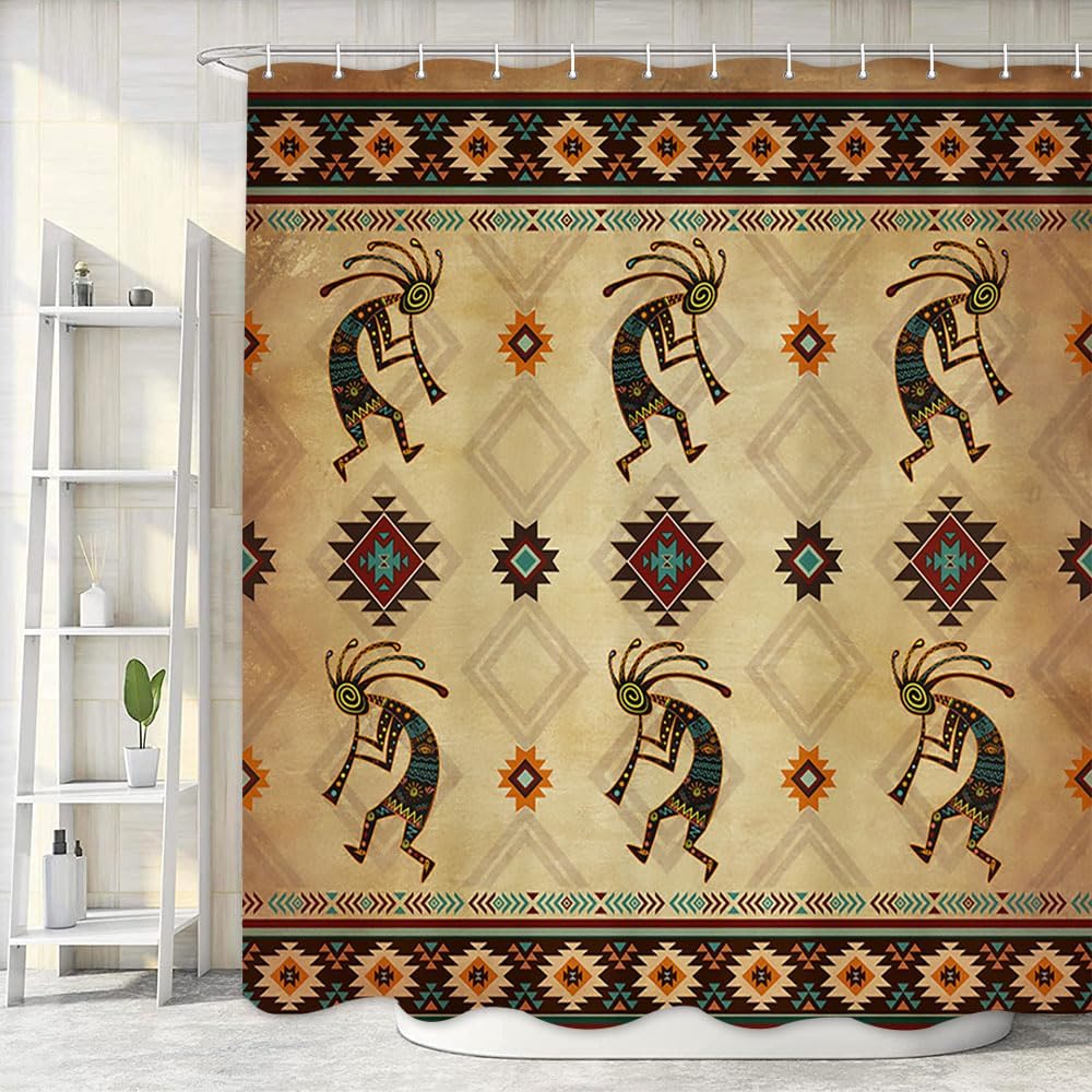 Amazon.com: Western Southwestern Shower Curtain, Native American Tribal ...