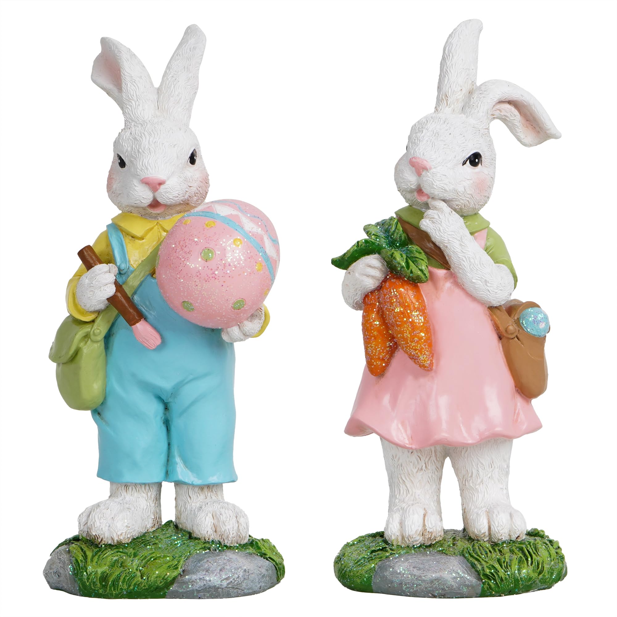Amazon.com: Hodao Easter Bunny Decorations Spring Indoor Home Decor ...