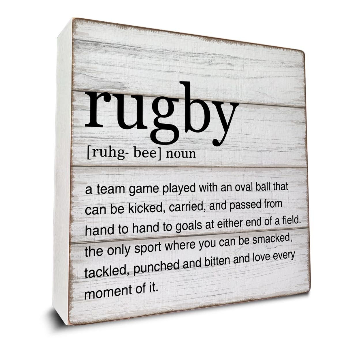 Amazon.com: Gift for Rugby Player Rugby Fan Rugby Definition Wooden Box ...