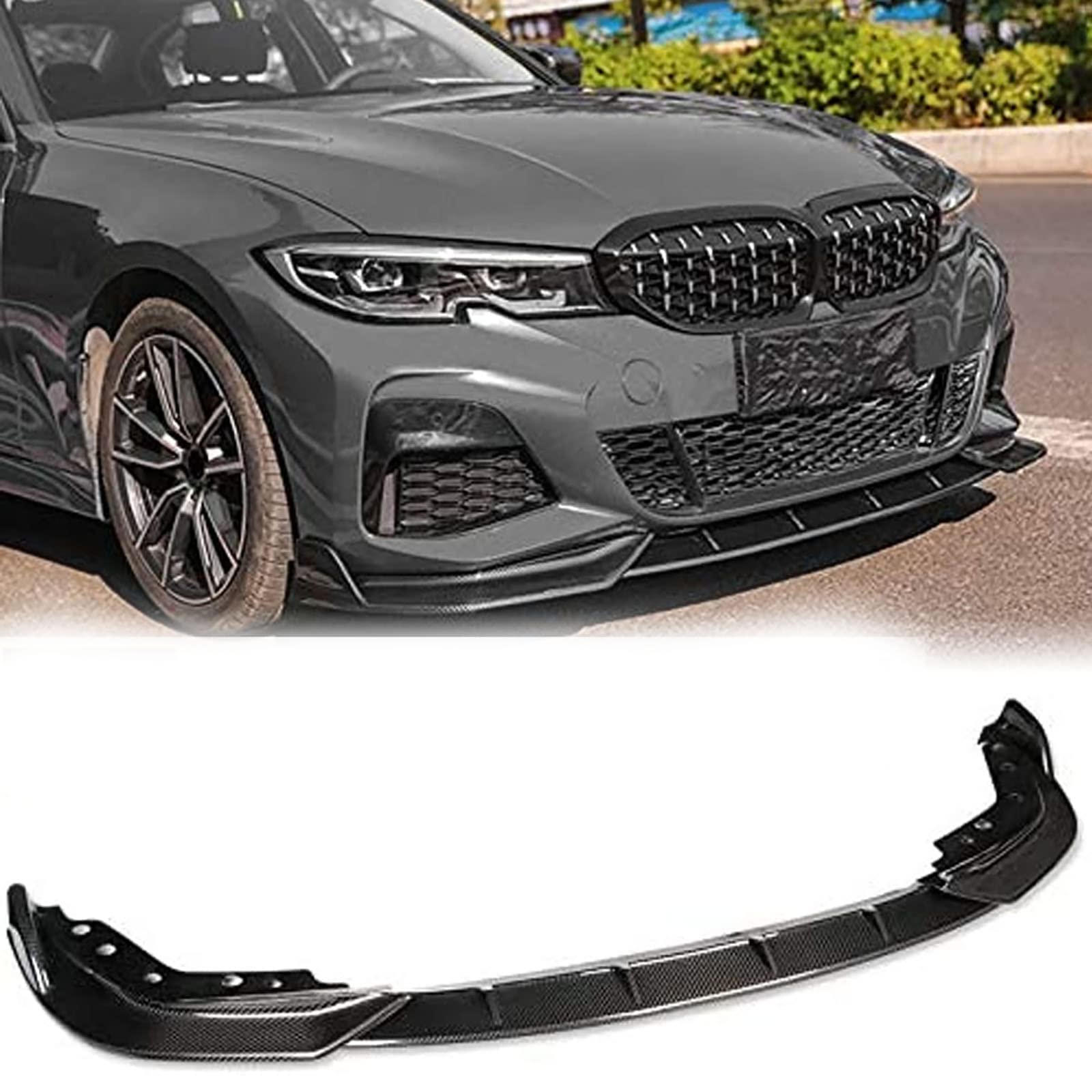 Buy Car Front Bumper Lip Spoiler Splitter for BMW 3 Series G20 G28 2019 ...