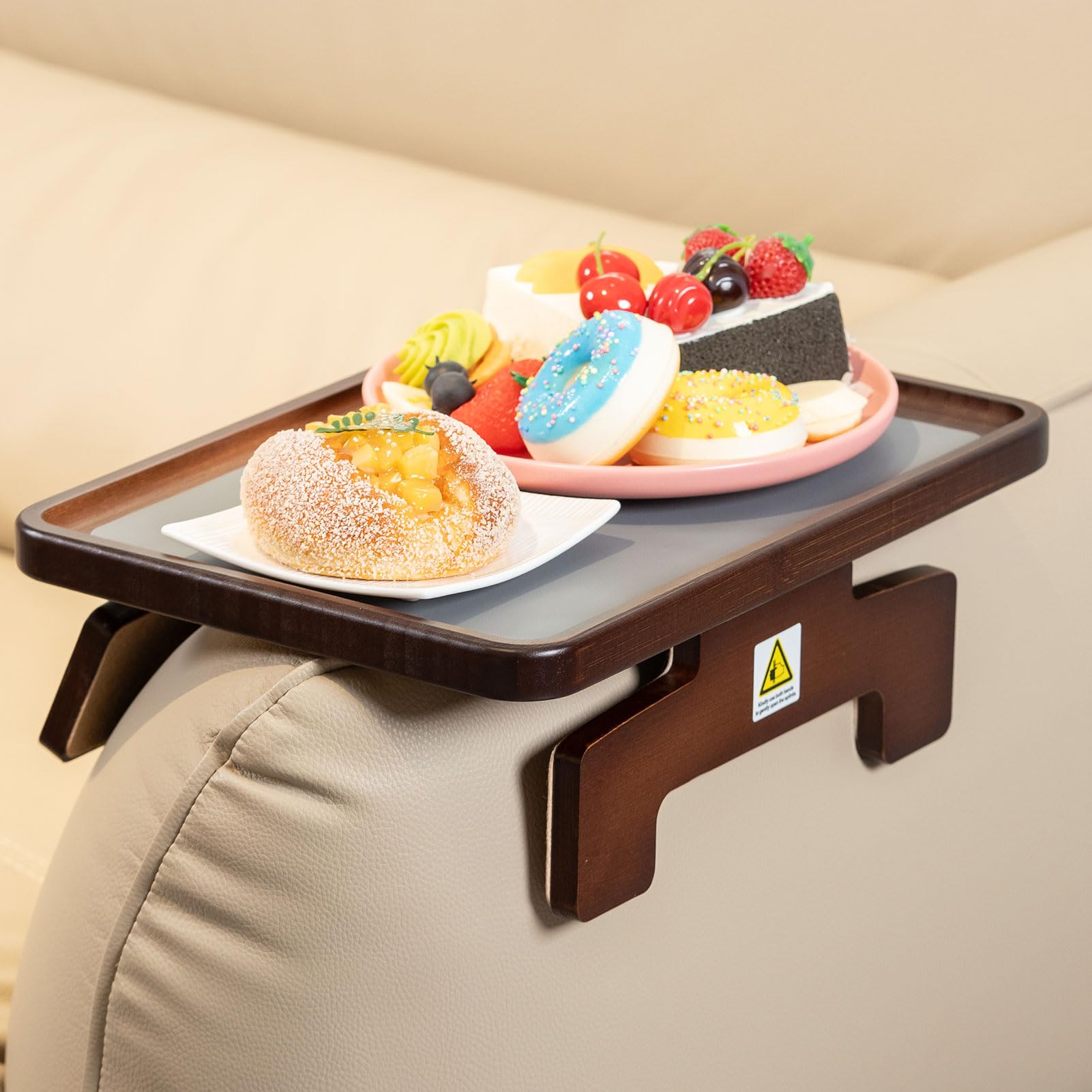 Amazon.com: Couch Arm Tray,Surface with Anti-Slip Mat Sofa Table ...