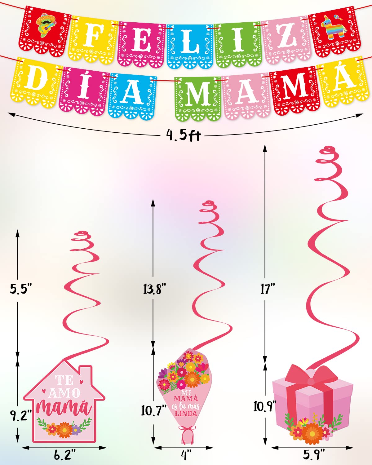 Snapklik.com : Levfla Mexican Mothers Day Party Decorations Feliz Dia ...