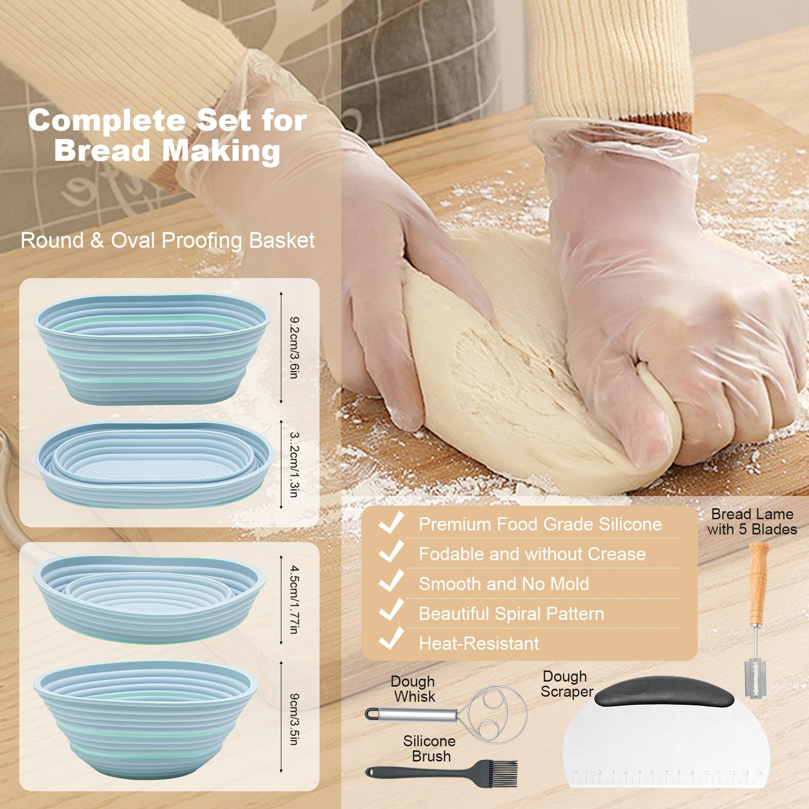 Best Wicker Bread Proofing Basket Superbaking Bread Proofing Basket Set ...