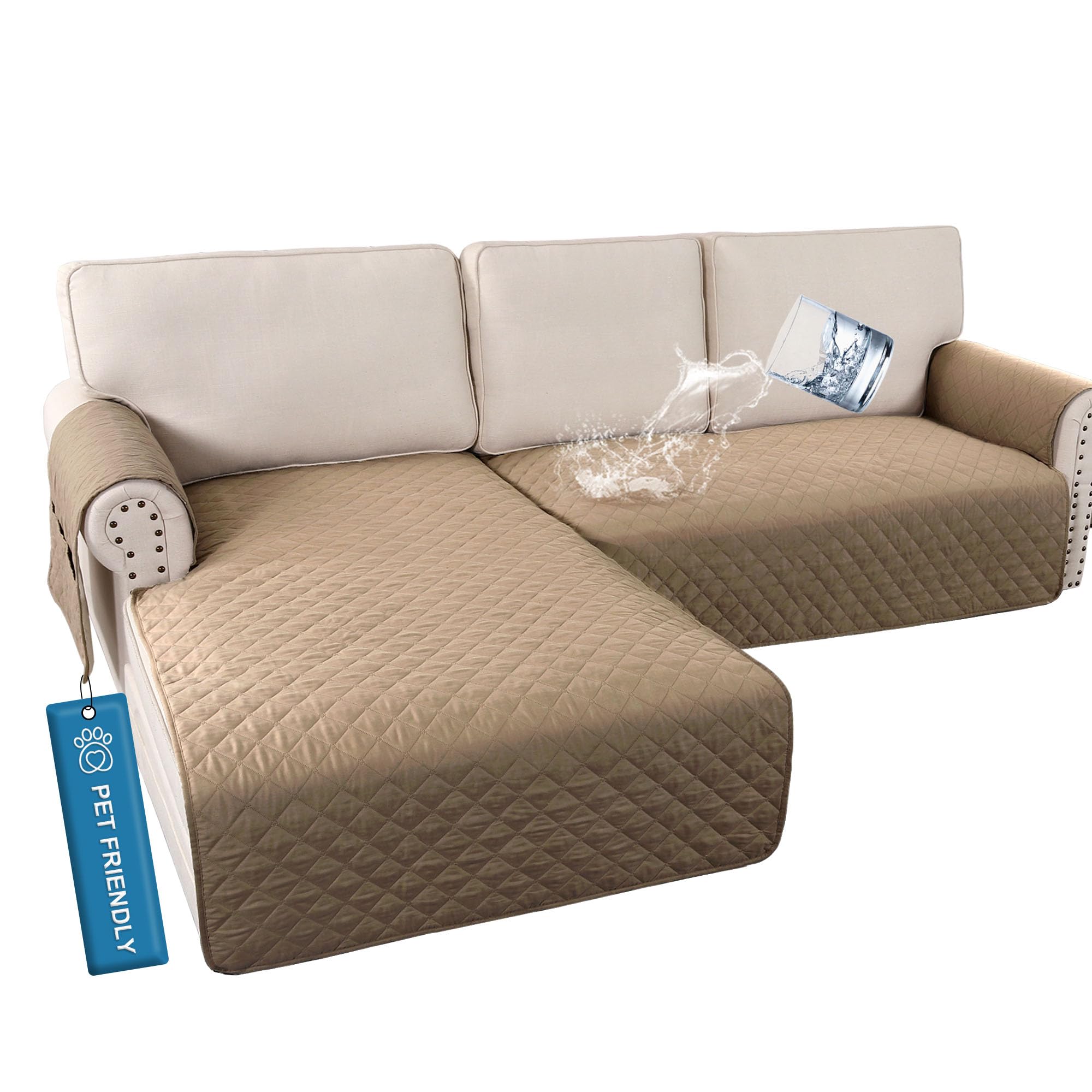 Amazon.com: H.VERSAILTEX Couch Cover for L-Shaped Couch 2 Piece ...