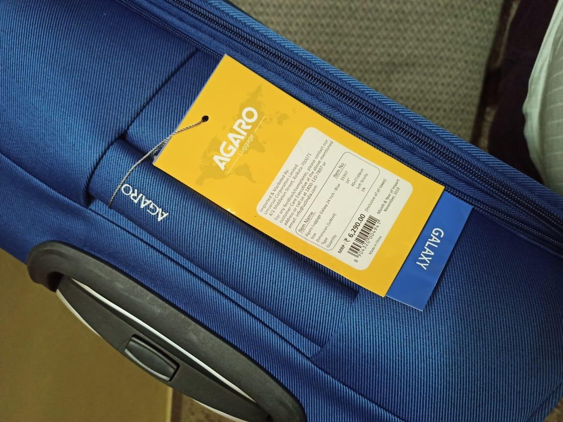 AGARO Galaxy Polyester Softsided Check-in Luggage Set of 3 (20-24-28 ...