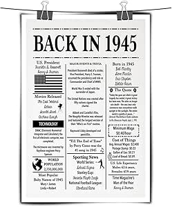 Amazon.com: Back in 1945 Canvas Print - Vintage Retro Style Wall Art ...
