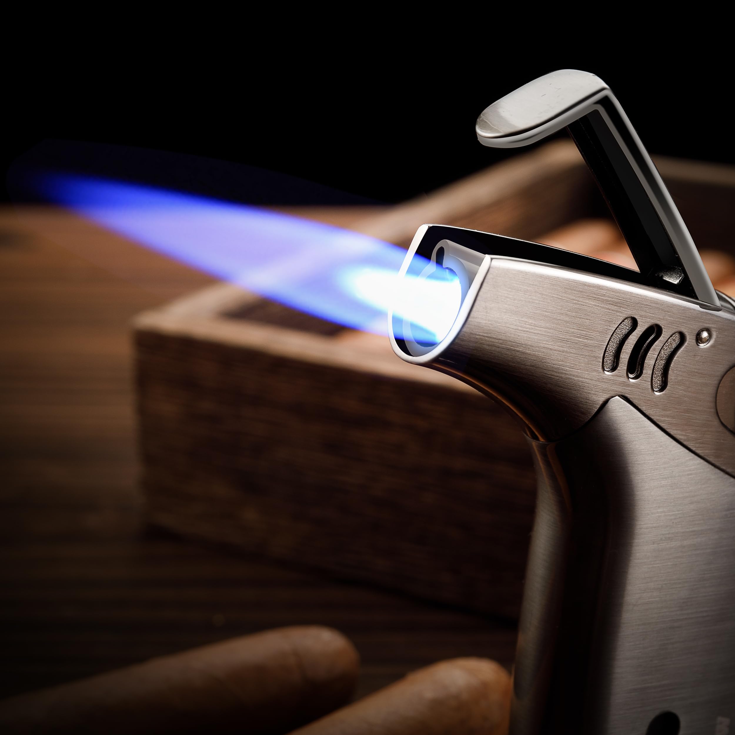 Snapklik.com : Torch Lighter And Ashtray Set, Single Jet Flame Lighter ...
