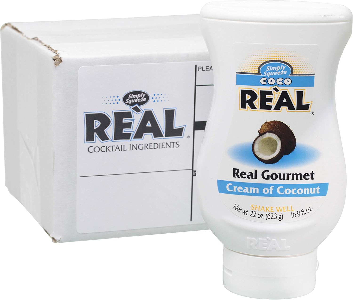 Coco Reàl, Cream of Coconut, 16.9 FL OZ Squeezable Bottle, Individually ...