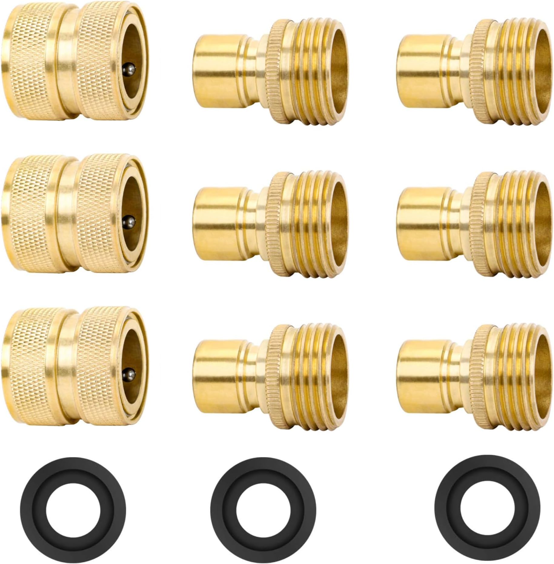 Amazon.com : Nelson 50336 Brass Hose Quick Connectors Set, Male and ...