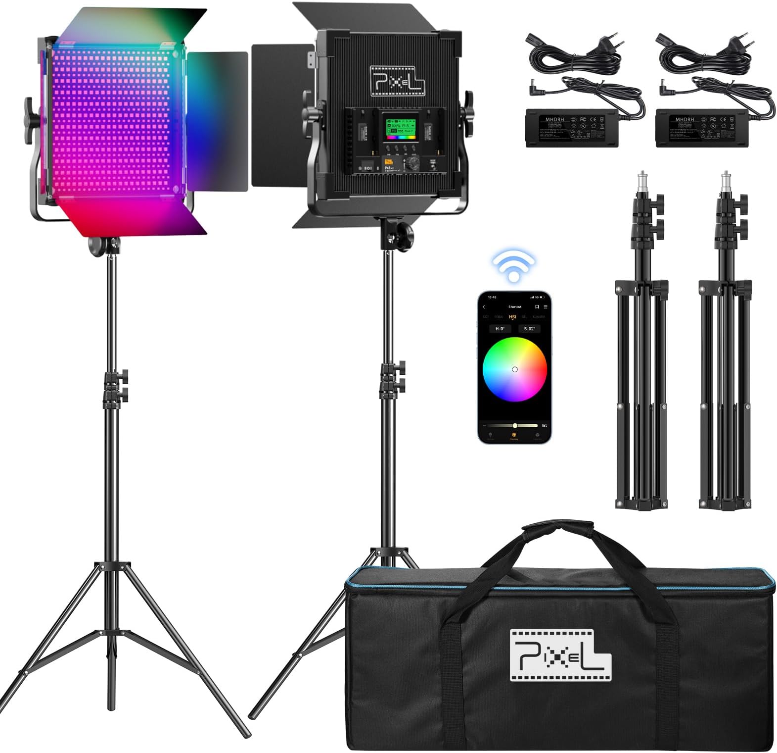 Amazon.com : Pixel P45 Photography Lighting with APP Control, 50W 2600K ...