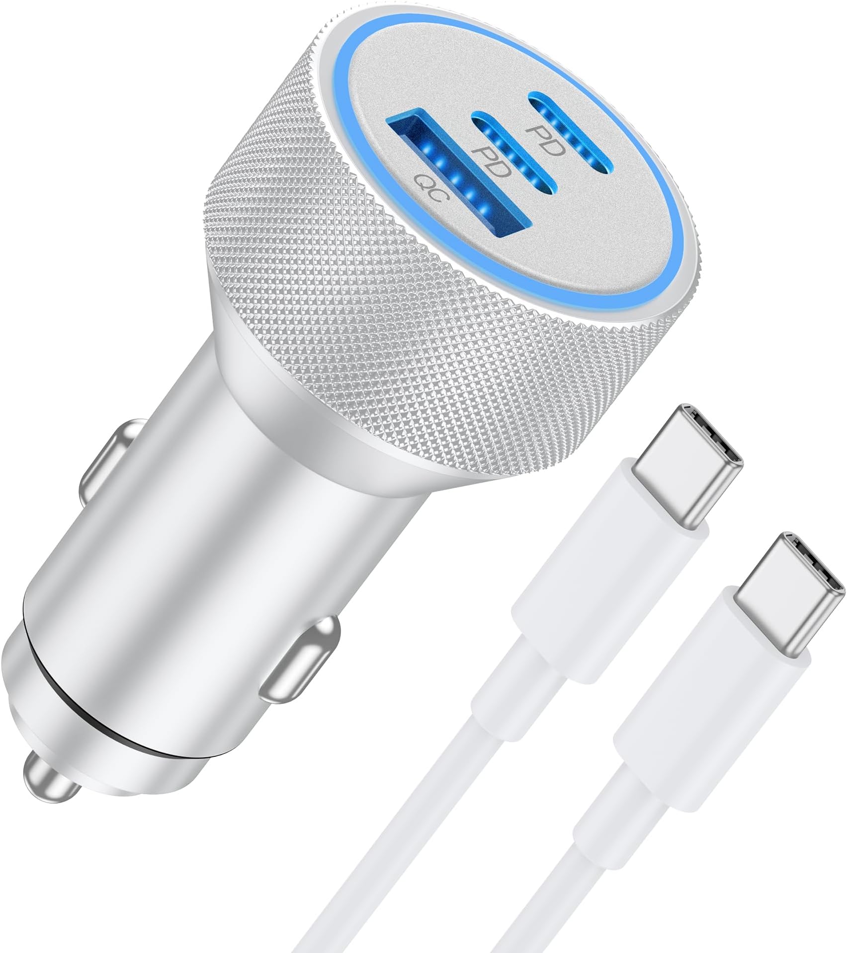 Amazon.com: iPhone 16e Car Charger USB C, 60W Dual PD Super Fast ...