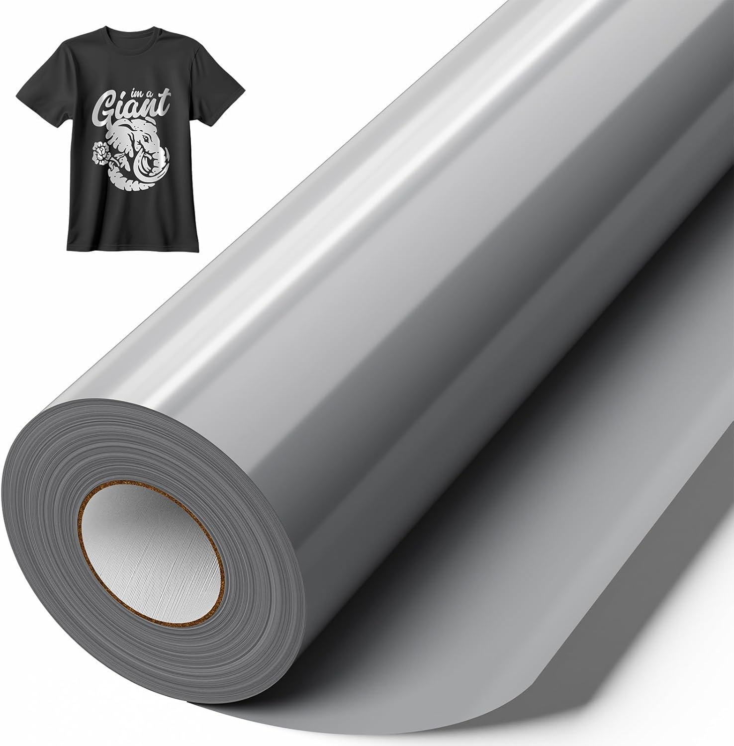 Amazon.com: Sileelis Silver Iron on Vinyl Heat Transfer Vinyl HTV-12"× ...