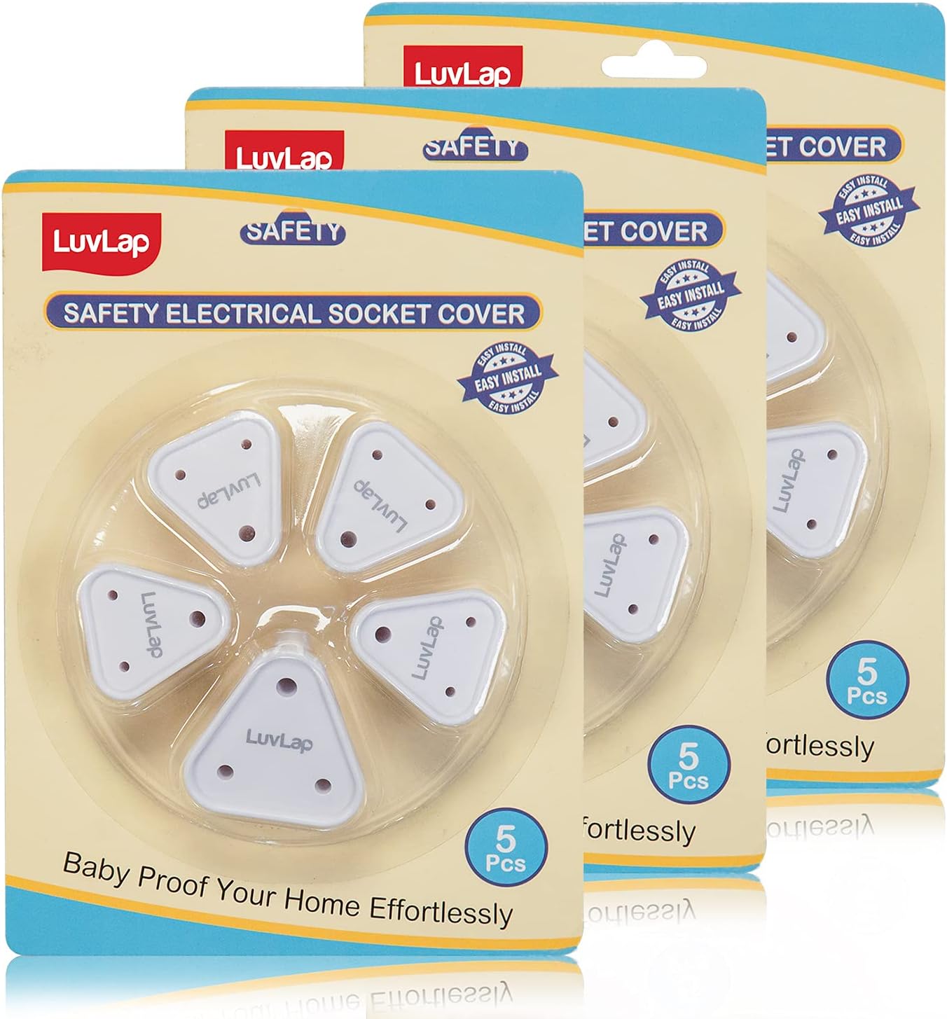 Buy Luvlap Baby Safety Electrical Socket Plug Cover Guards, 15 Pcs ...