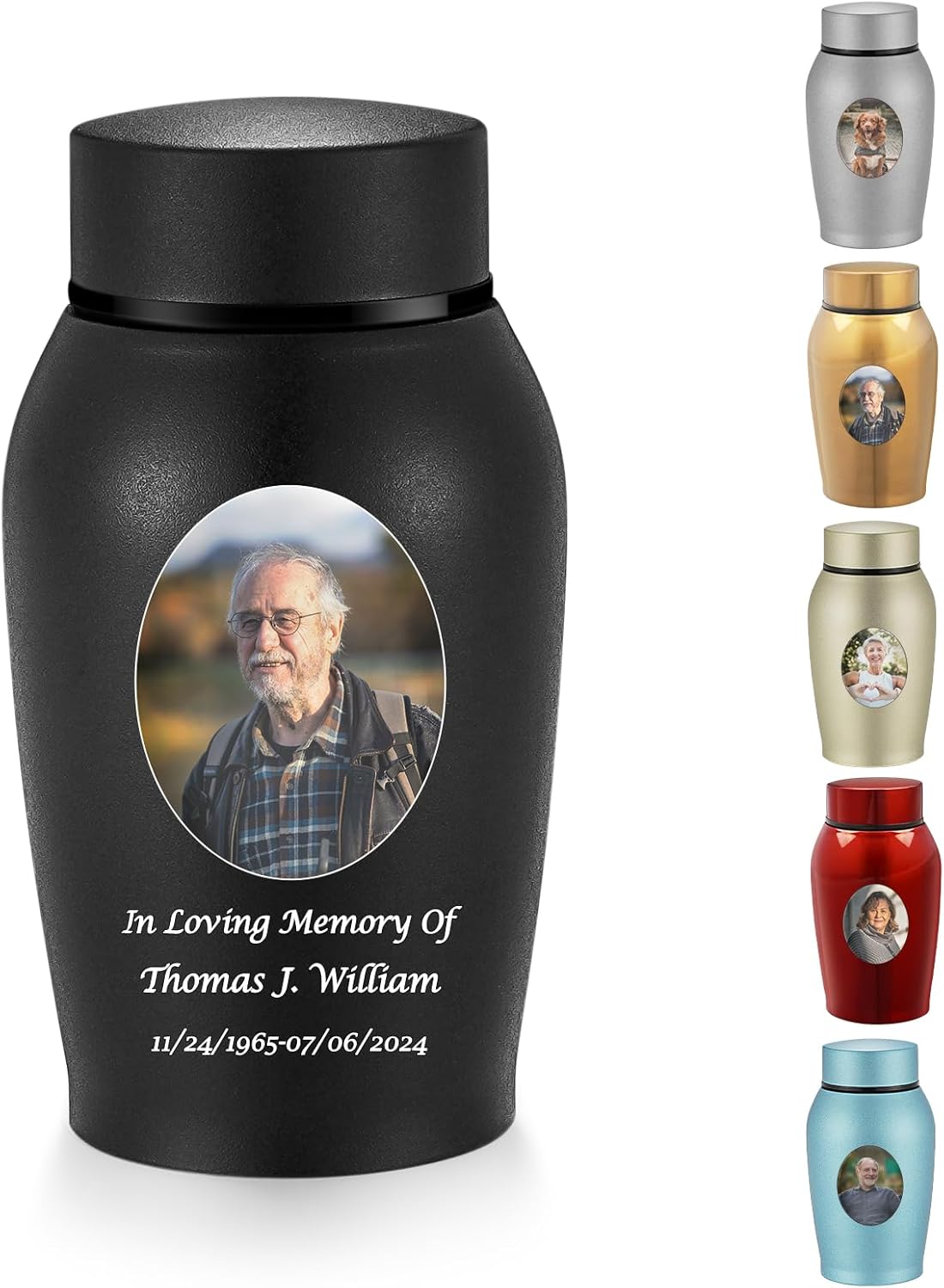 Amazon.com: Personalized Small Urn for Human Ashes - 5.5 inches Custom ...