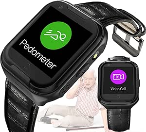 Falldetektering Smart Watch Fall Alert-enheter för äldre, 4G Röstsamtal ...