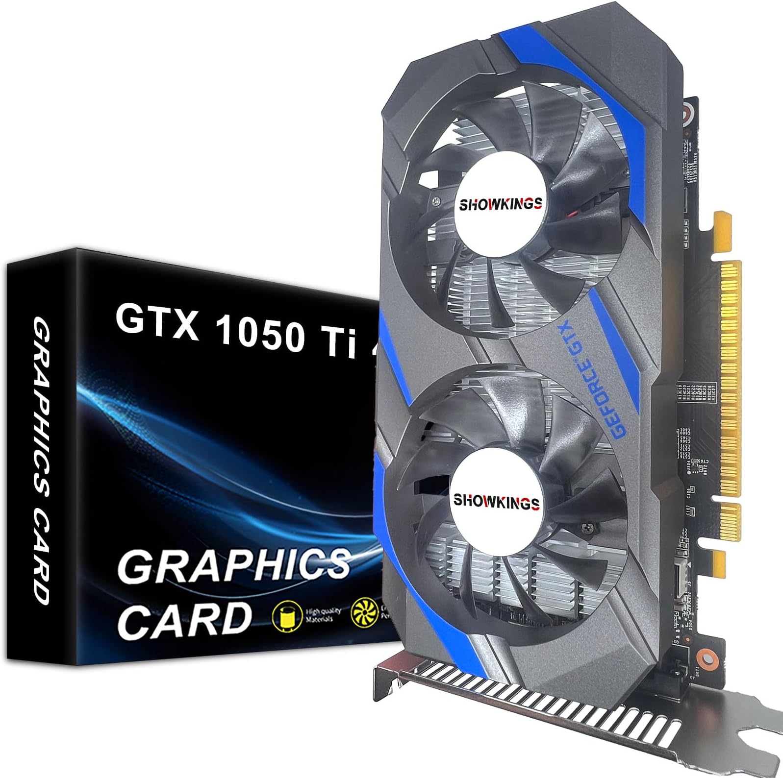 SHOWKINGS GeForce GTX 1050 Ti Graphics Card, 4GB GDDR5 128bit 1291MHz ...