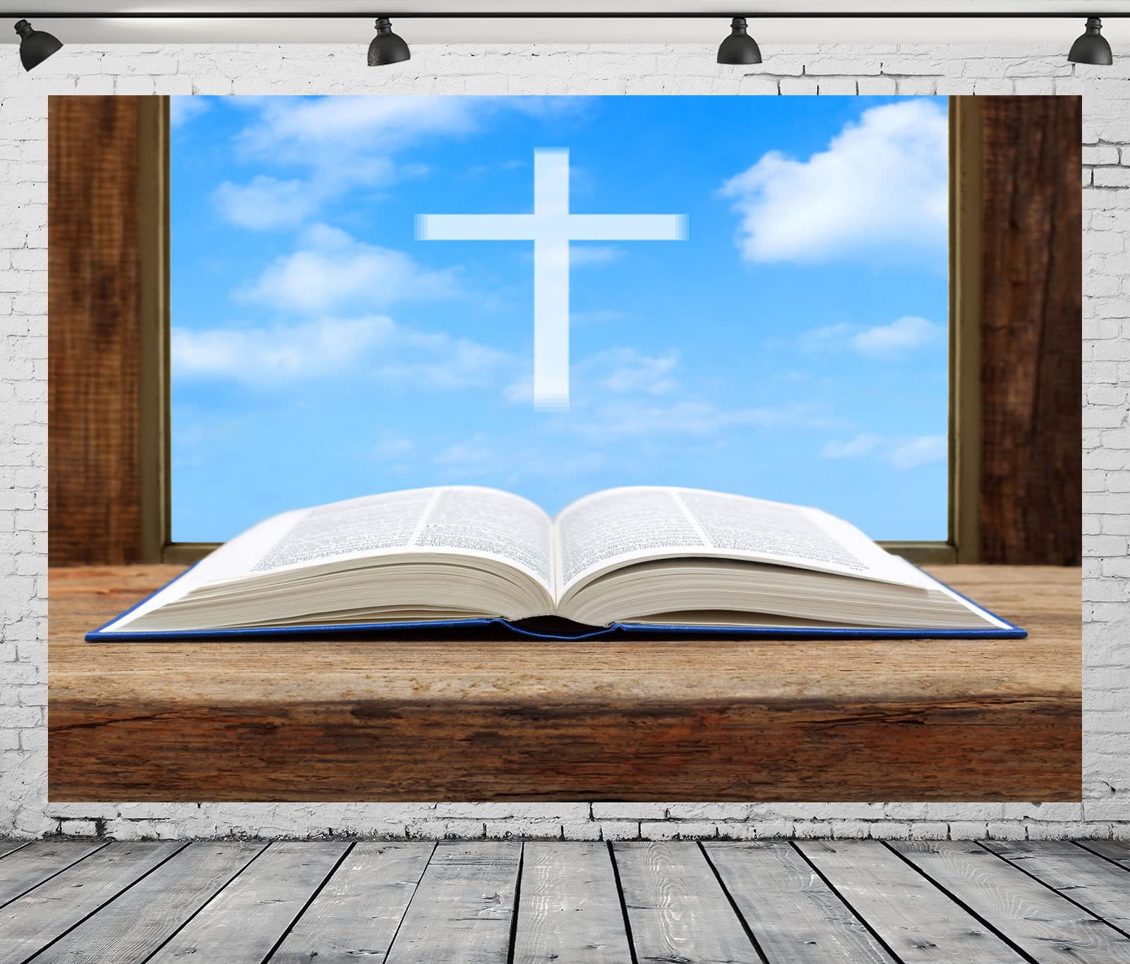 Snapklik.com : 20x10ft Fabric Holy Bible Backdrop Bible Open Christian ...