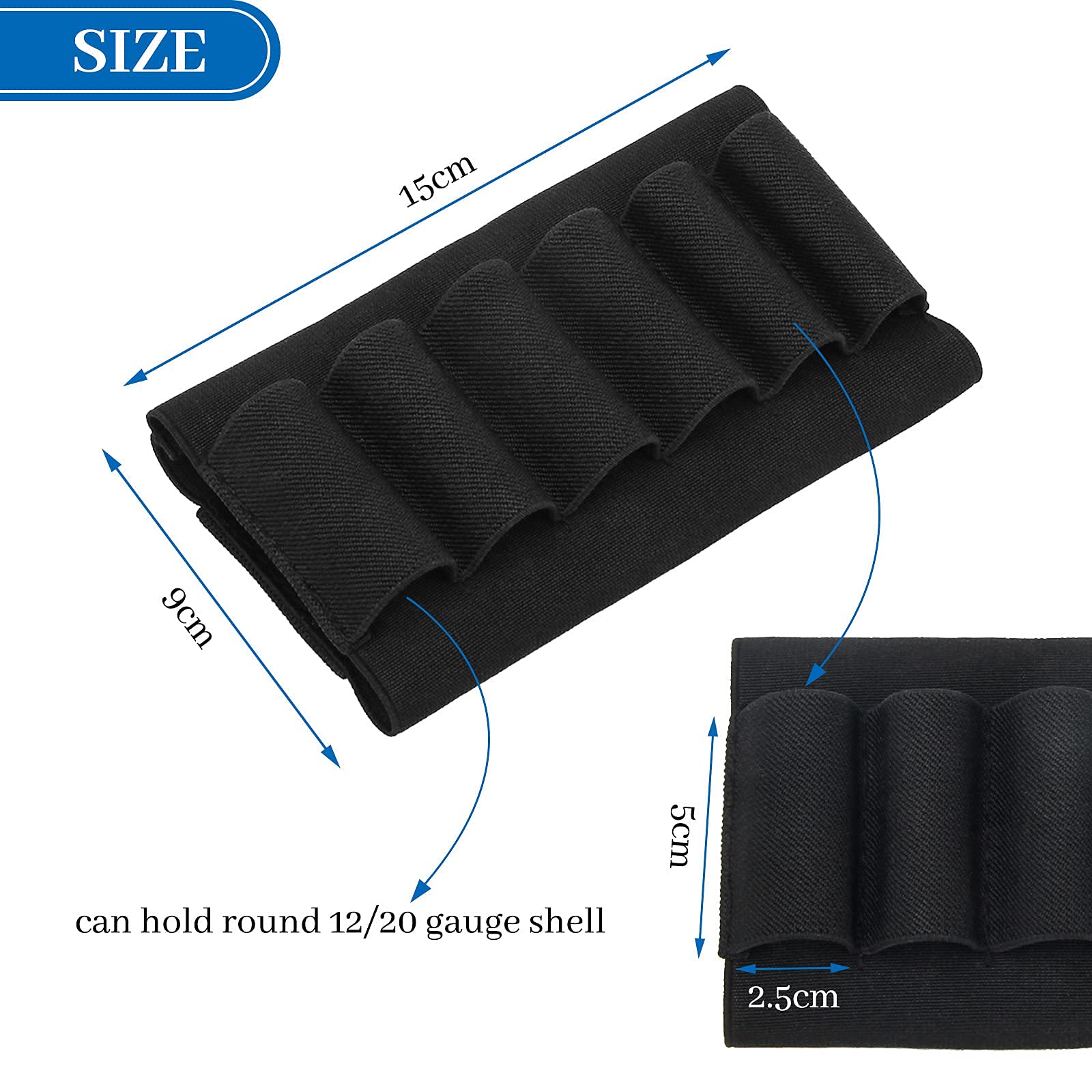 Snapklik.com : 8 Round Shotgun Shell Holder Buttstock Holder For 12/20 ...