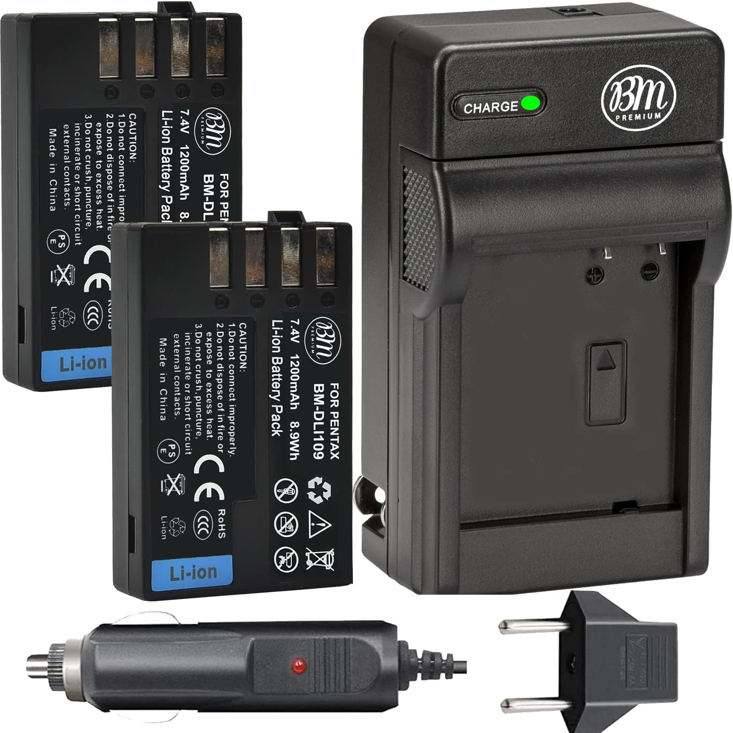 Amazon.com: BM Premium 2 Pack of D-LI109 Batteries and Battery Charger ...