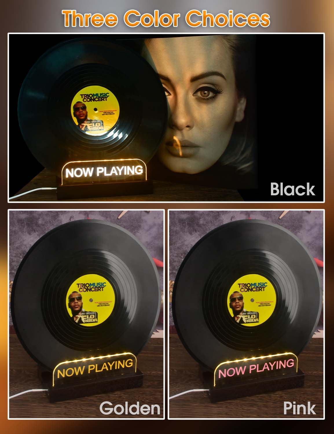 Snapklik.com : CAPHONT Now Playing Vinyl Stand, Light Up Acrylic Record ...