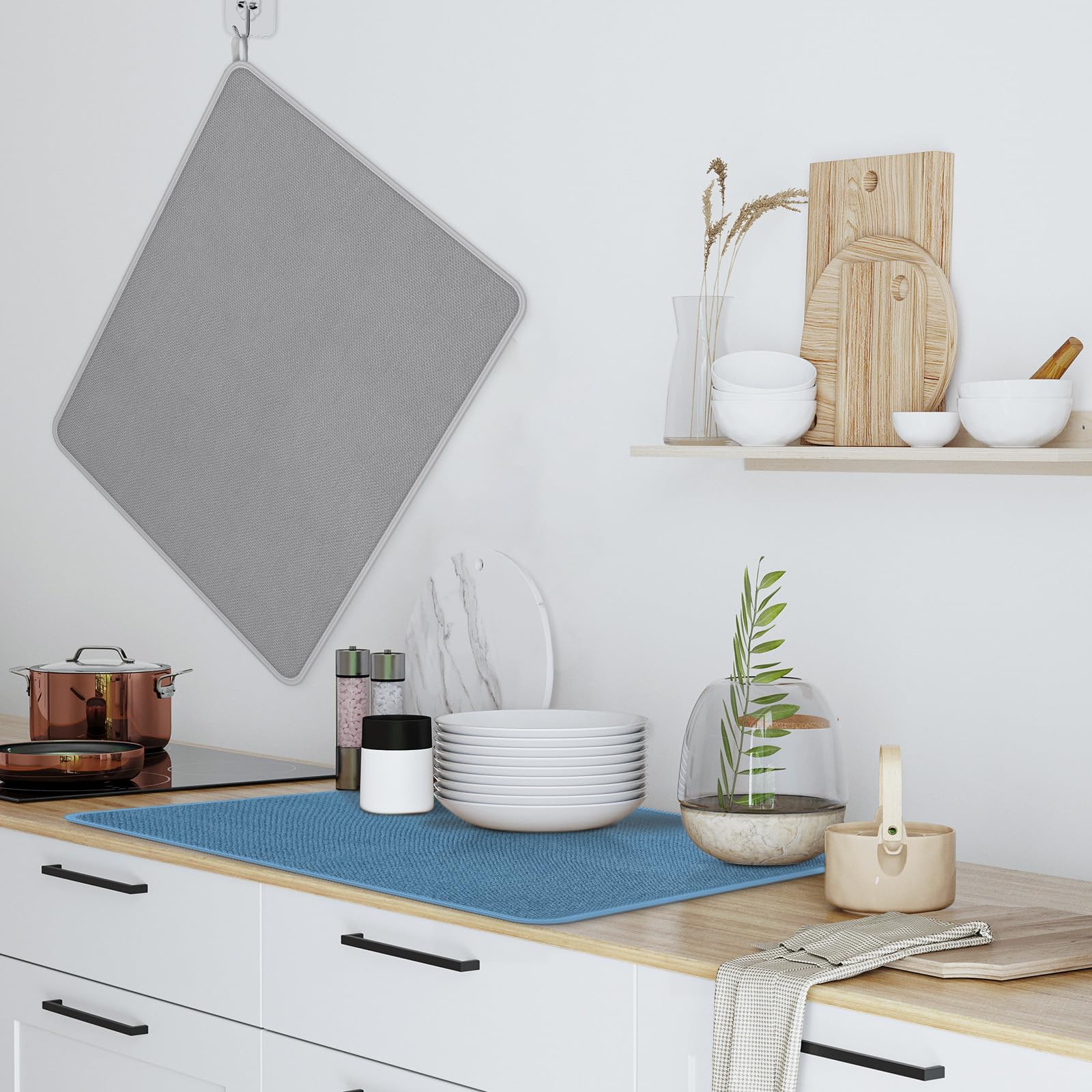 Snapklik.com : Hushee 2 Pack Extra Large Dish Drying Mat Microfiber ...