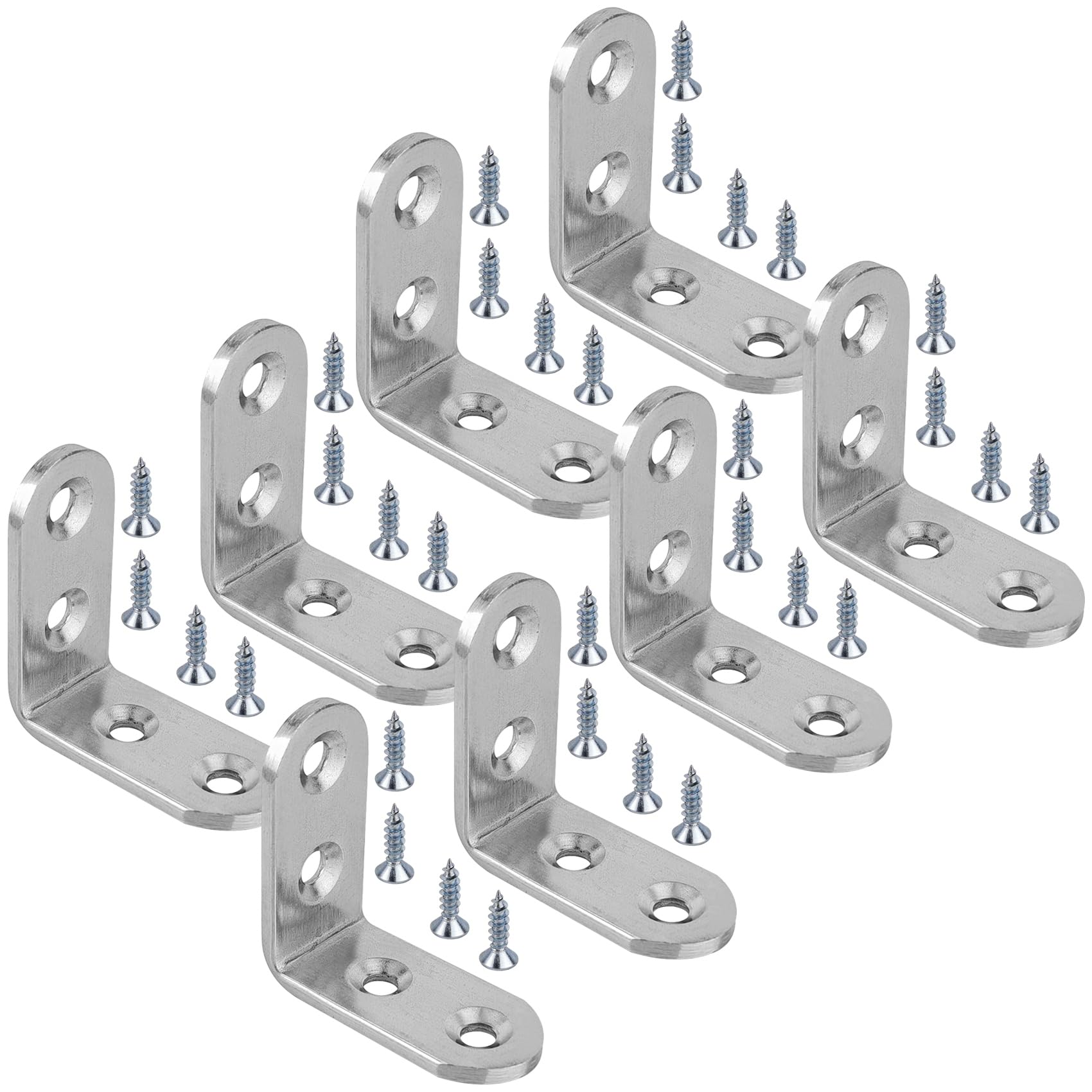 Snapklik.com : 8 Pcs L Bracket Corner Brace 1.57x1.57 Inch 3mm ...