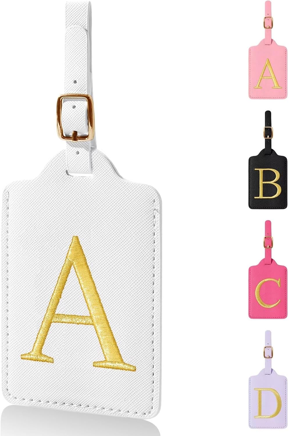 Amazon.com: Personalized Initial Luggage Tags for Suitcases,Leather ...
