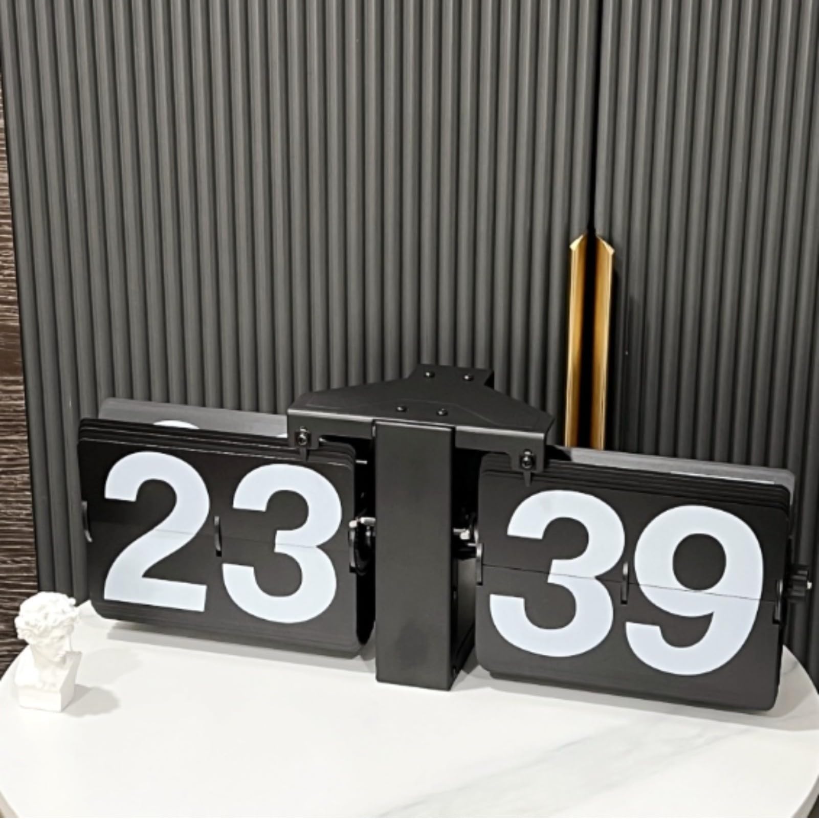 Cyrank Flip Desk Clock, Retro Flip down Clock Automatic Digital Clock ...