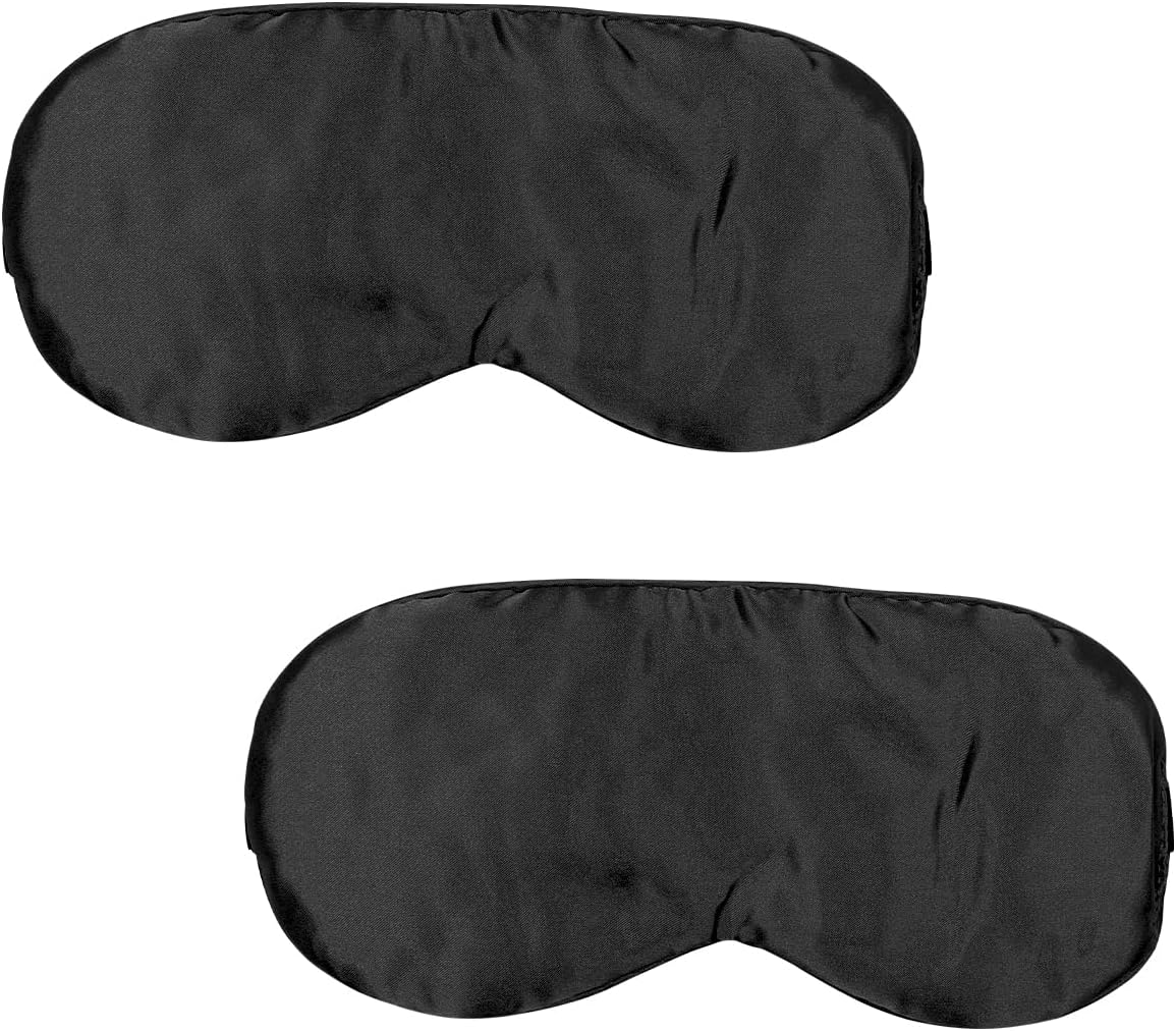Amazon.com: Pack of 2 NUZAMAS Silk Sleep Mask Smooth Soft Eye Mask ...