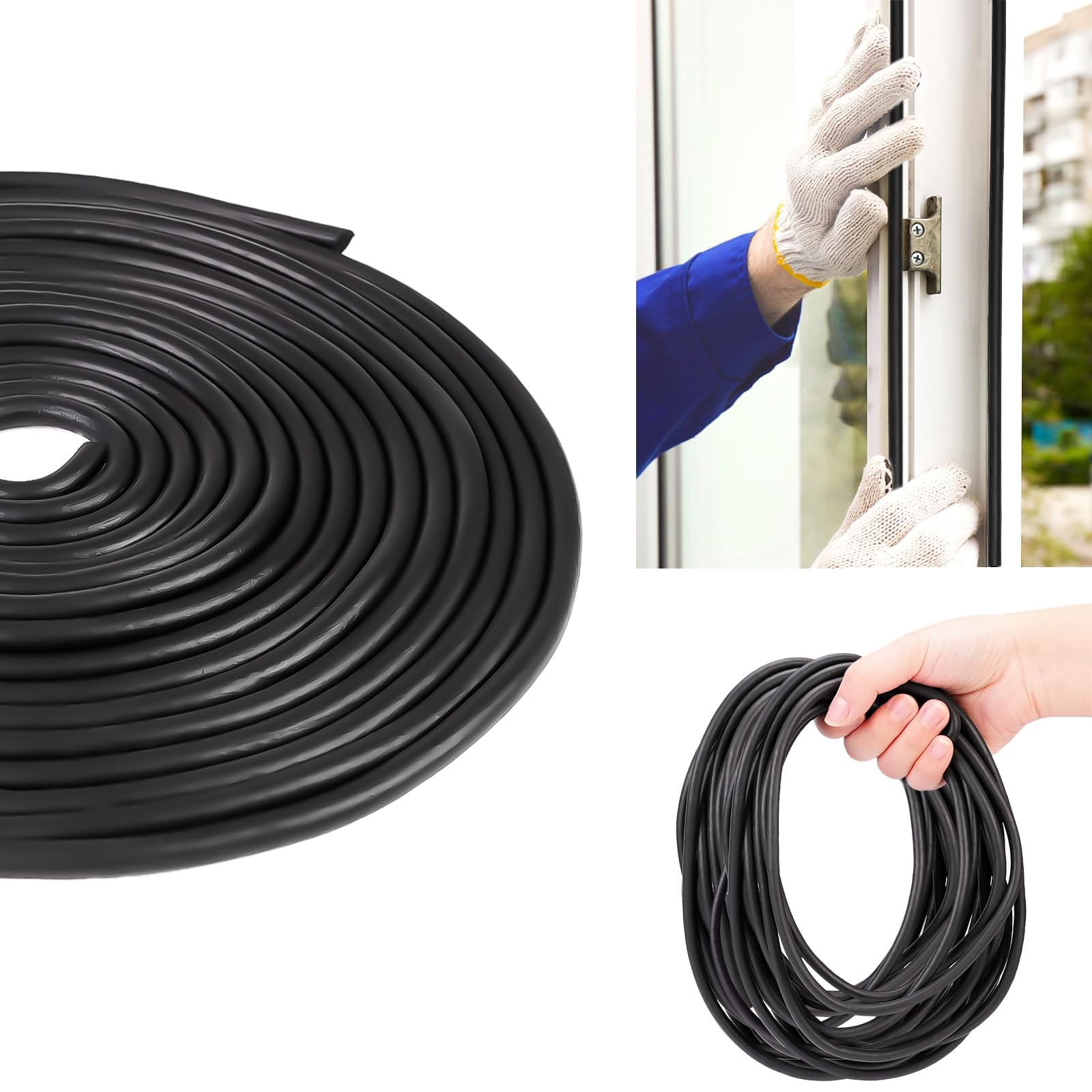 U0U 50 Ft Backer Rod 1/4 Inch,Black Foam Caulk Saver for Gaps and ...