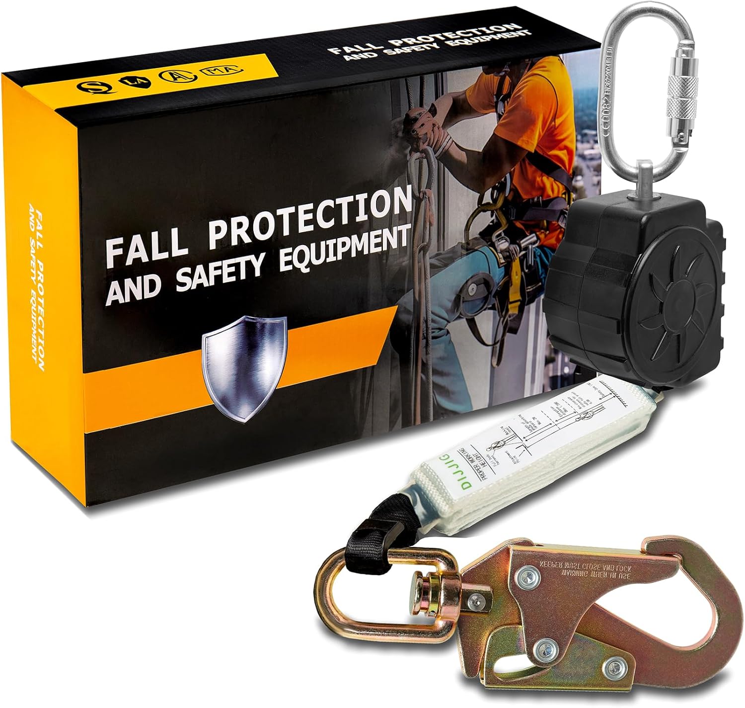 Amazon.com: Fall Protection Retractable Lanyard - 11FT Self Retracting ...