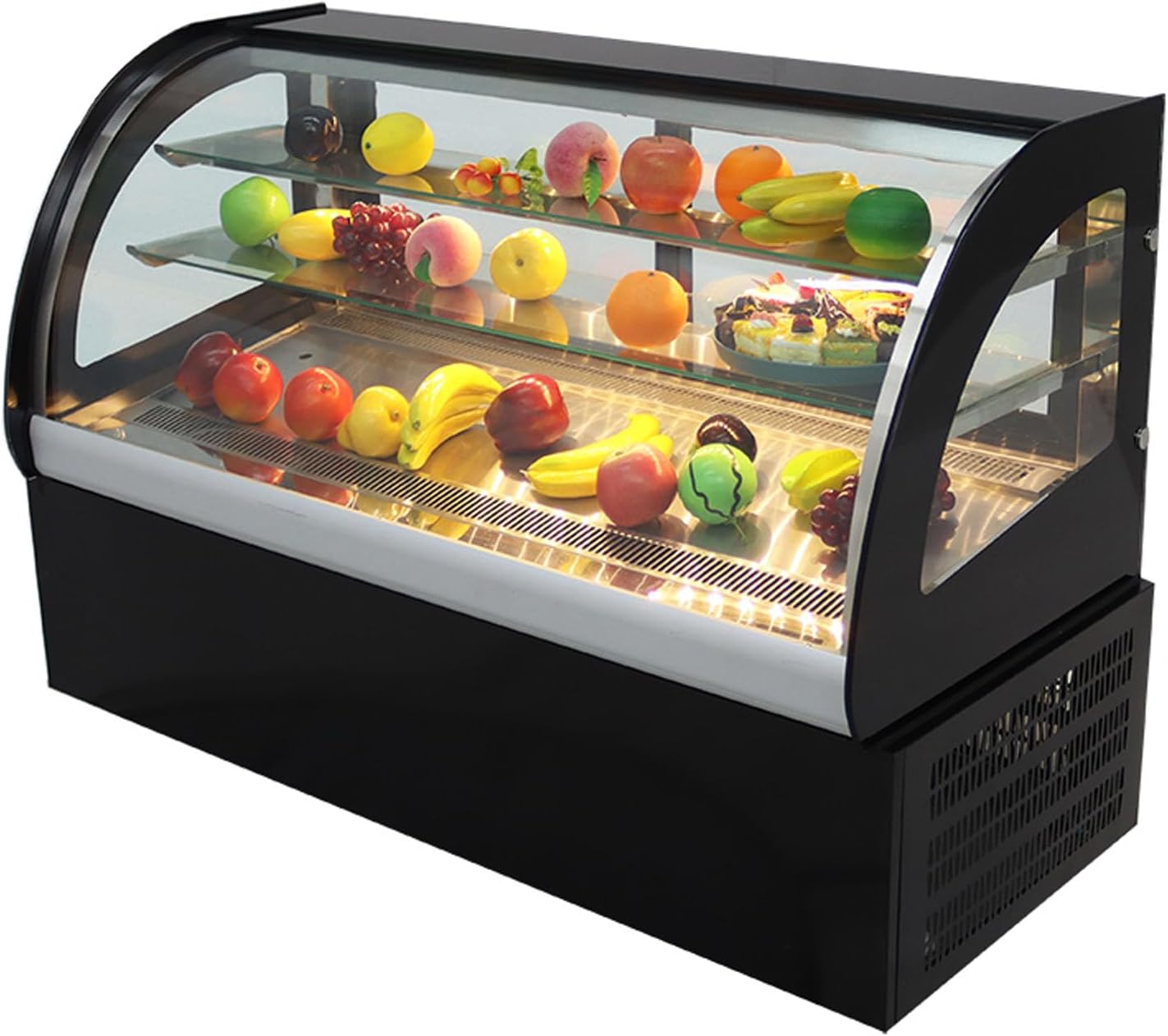 Amazon.com: BREVELTION 1.2m Desktop Curved Cake Display Cabinet Bakery ...