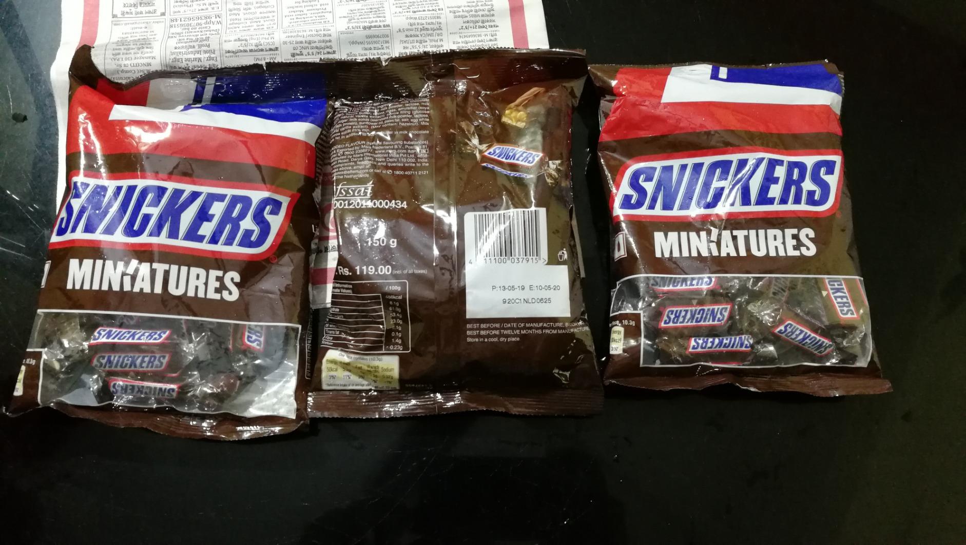 Snickers Miniatures Chocolate Pack | Loaded with Delicious & Nutritious ...