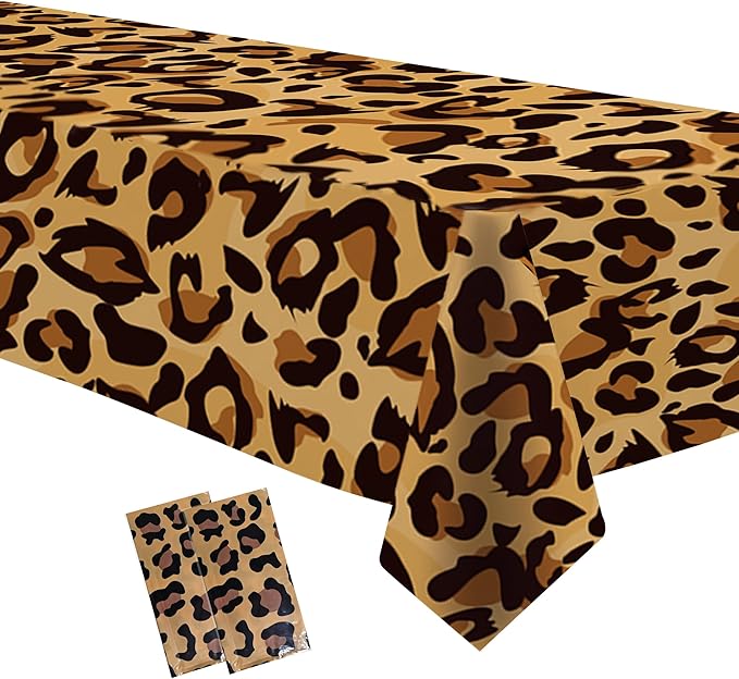 Amazon.com: Xenorik Leopard Print Party Tablecloths Supplies ...
