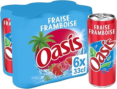 OASIS – Boisson Fruitée Fraise & Framboise, Fraîcheur Naturelle et ...
