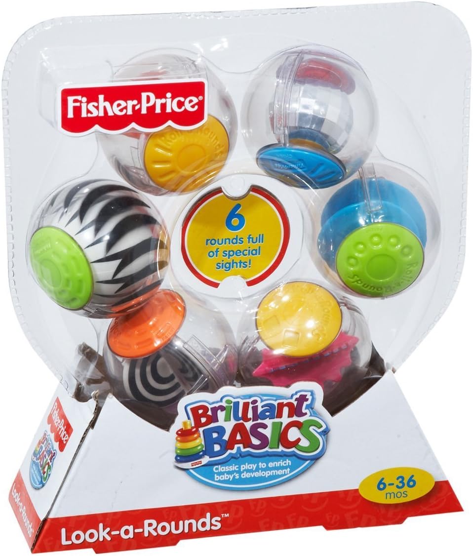 Amazon.com: Fisher-Price Brillant Basics Roll-a-Rounds Look-a-Rounds ...