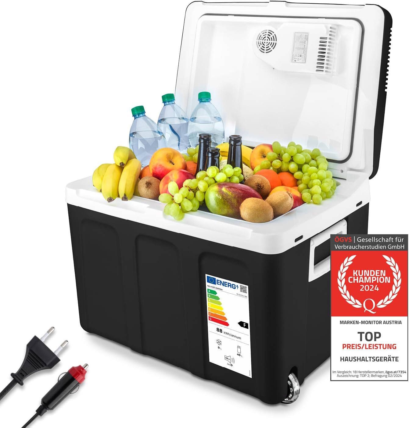 Mobicool Q40 AC/DC - Tragbare Elektrische Alu-Kühlbox, 39 Liter, 12 V ...
