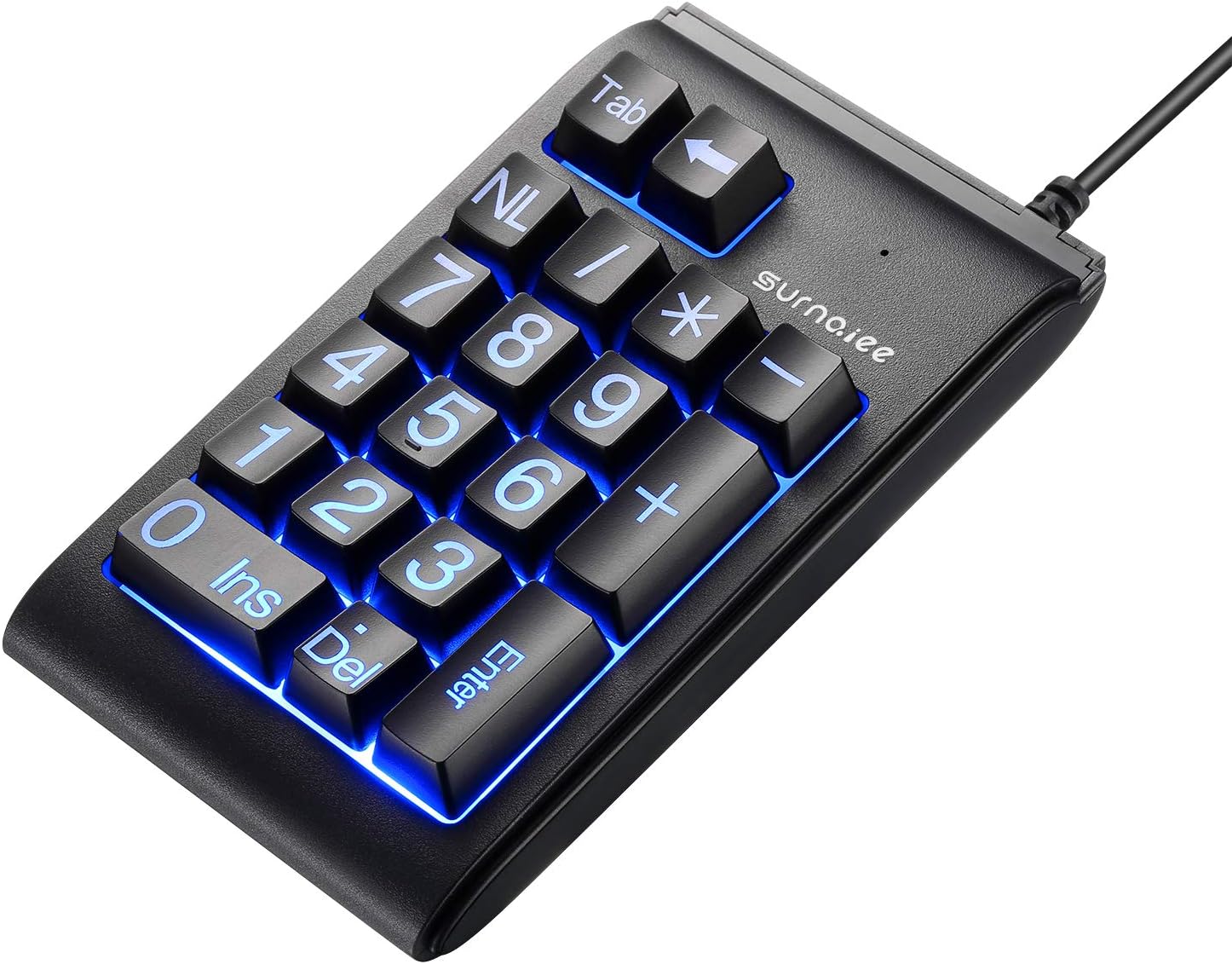 Amazon.com: Wired Number Pad, USB Numeric Keypad 19 Key Number Keypad ...