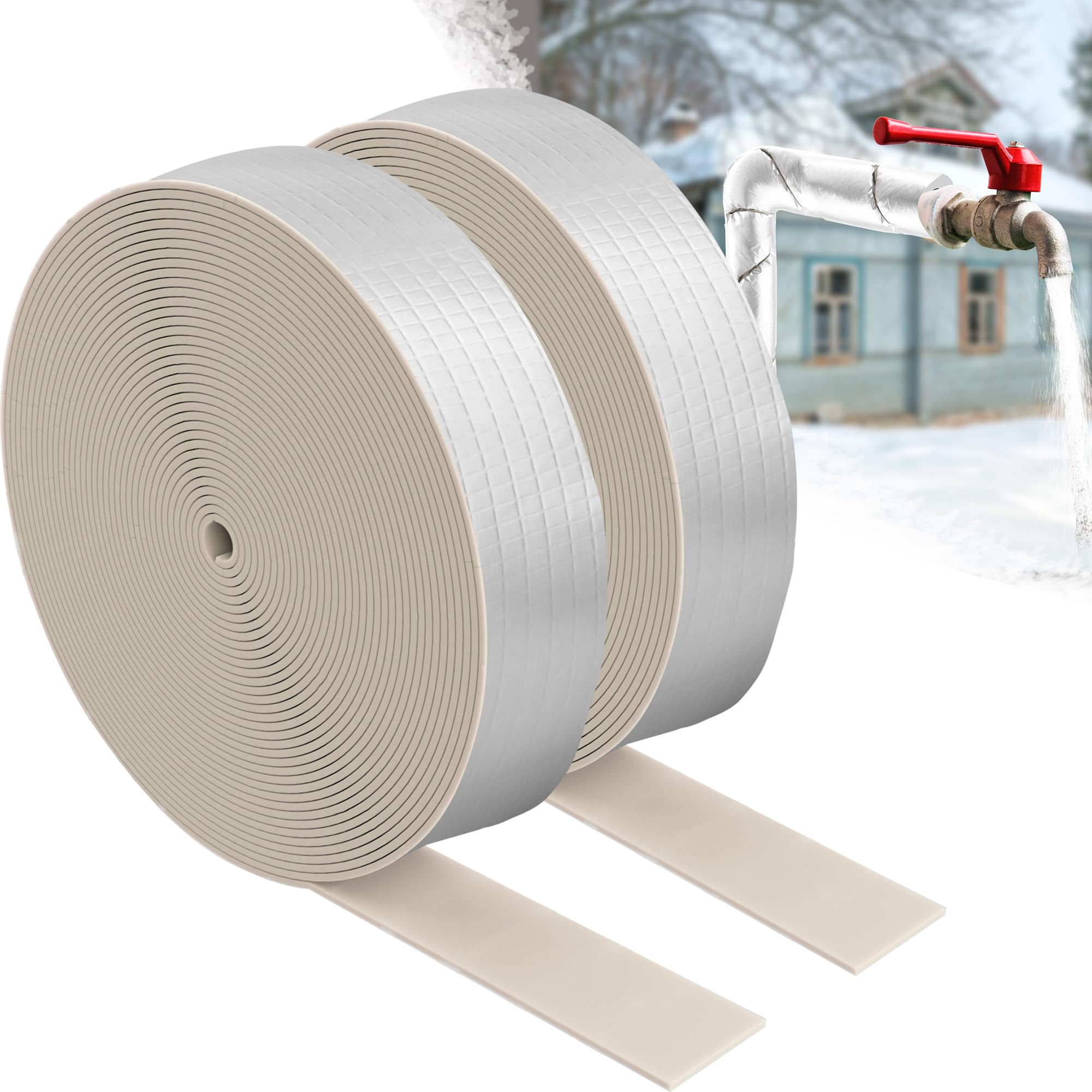 Snapklik.com : 32.8 FT Pipe Insulation Wrap,Foil Pipe Wrap Insulation ...