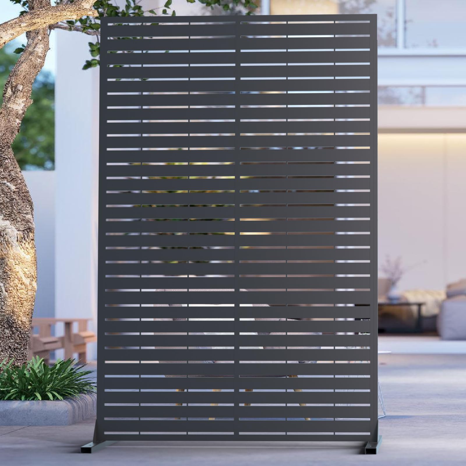 Amazon.com : Metal Outdoor Privacy Screens Privacy Fence Screen for ...