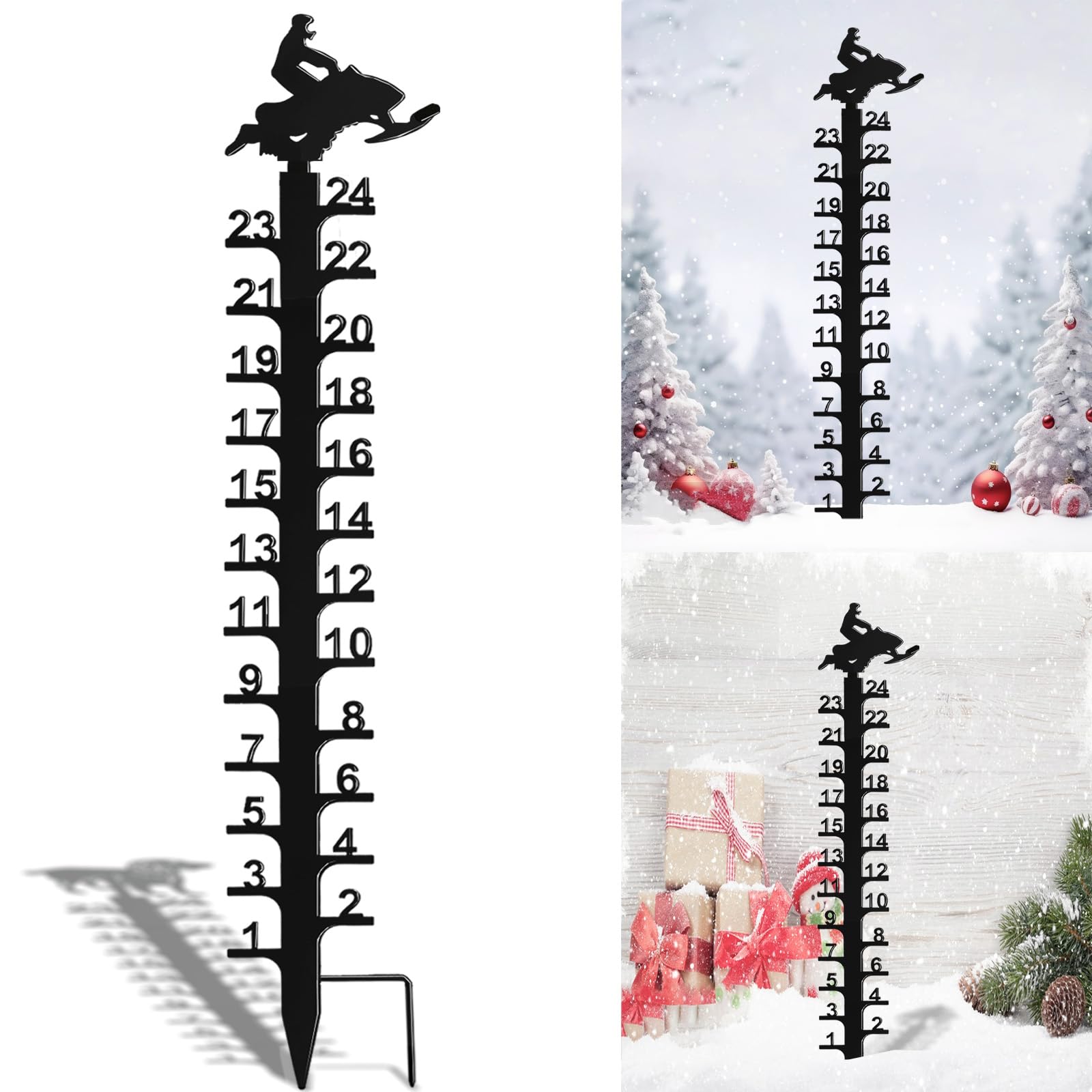Amazon.com : 24 inch Snow Gauge Outdoor, Upgraded Iron Art Snow ...