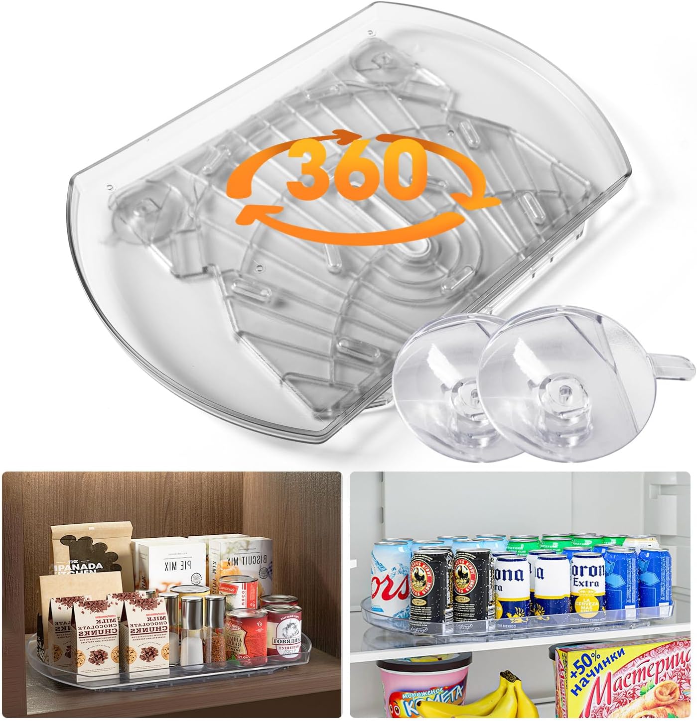Amazon.com - Lazy Susan Turntable Organizer for Refrigerator, Fridge ...