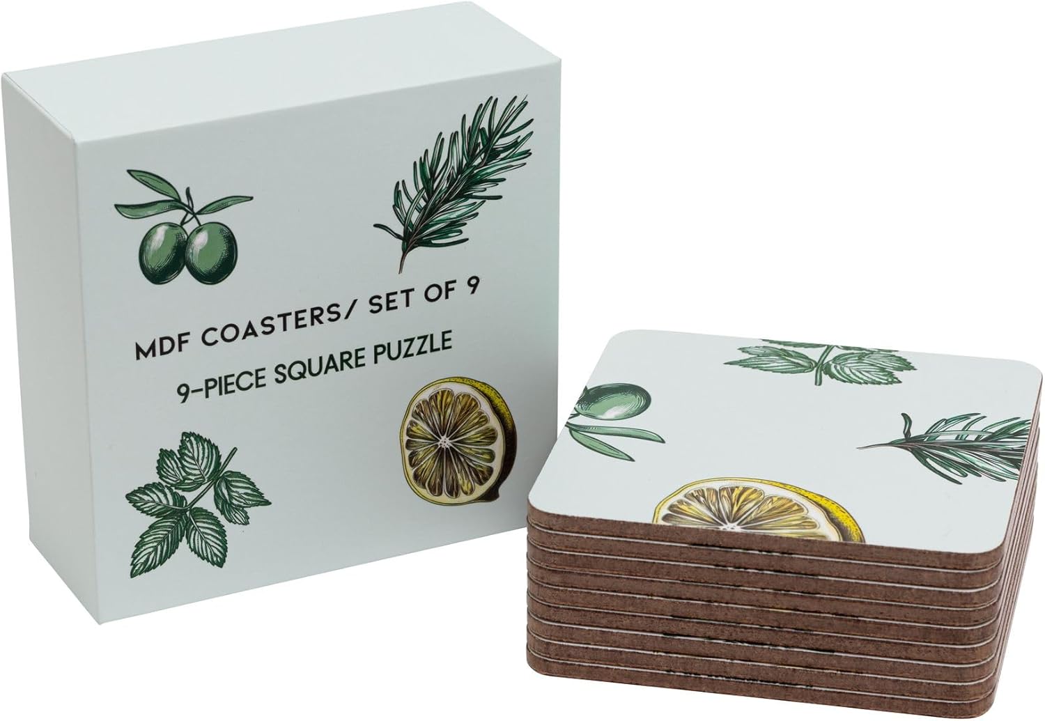 Amazon.com | 9 Piece Scramble Square Puzzle - Coaster Set of 9 with Box ...