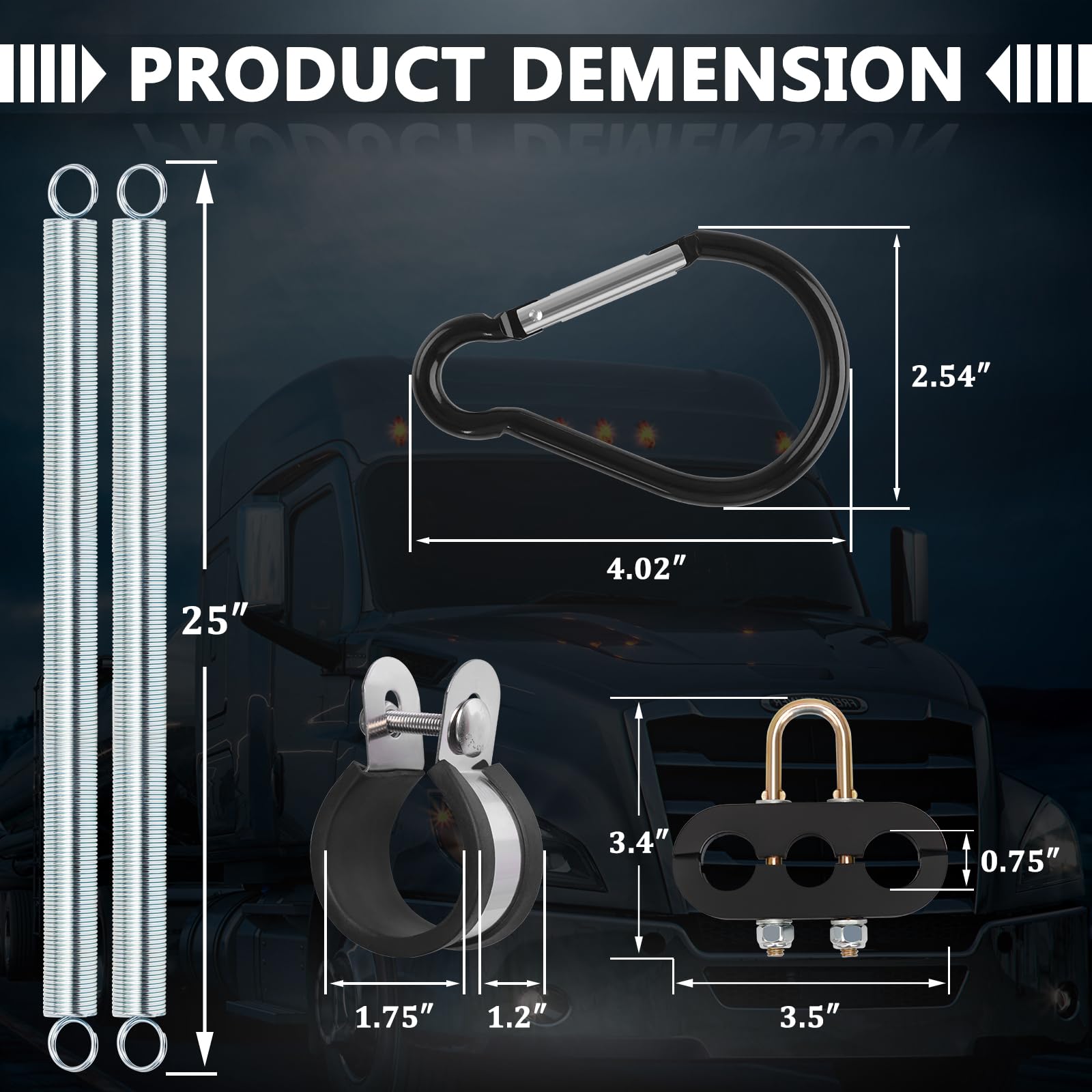 Snapklik.com : Cheemuii 2 PCS 25" Single Tender Spring Kit