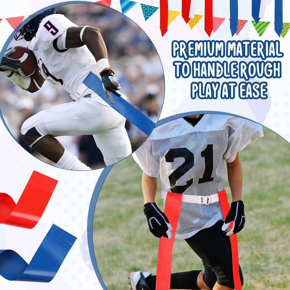 Rouufgeg 12 Player Adjustable Sliding Flag Football Set, 3 Flags Per ...