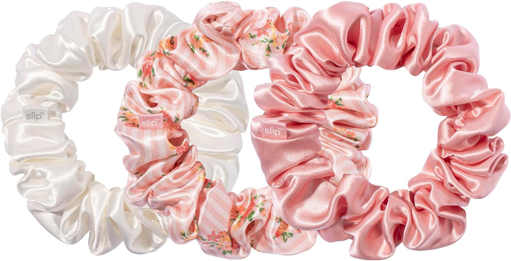 Amazon.com : Slip Silk Scrunchies - Petal - 100% 22 Momme Mulberry Silk ...