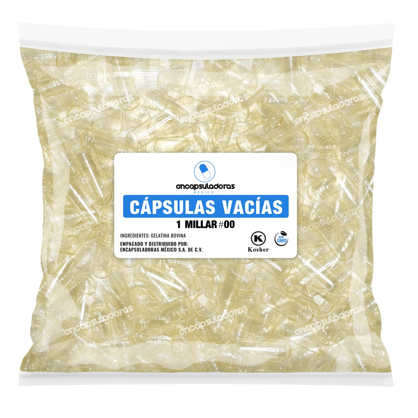 Capsulas Vacias #00, 1 Millar, Transparente Bovinas : Amazon.com.mx ...
