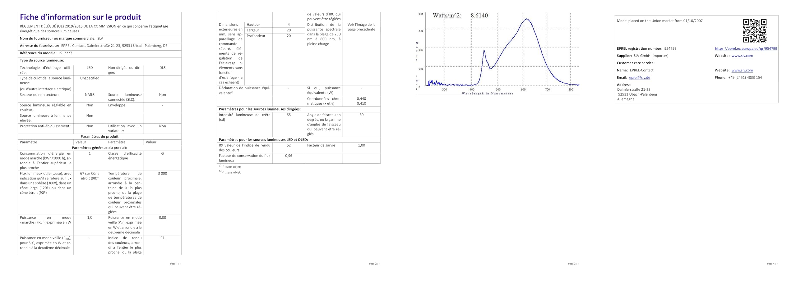 SLV HORN Mini Spot LED encastrable pour intérieur 3000 K 1,2 W 70 lm ...
